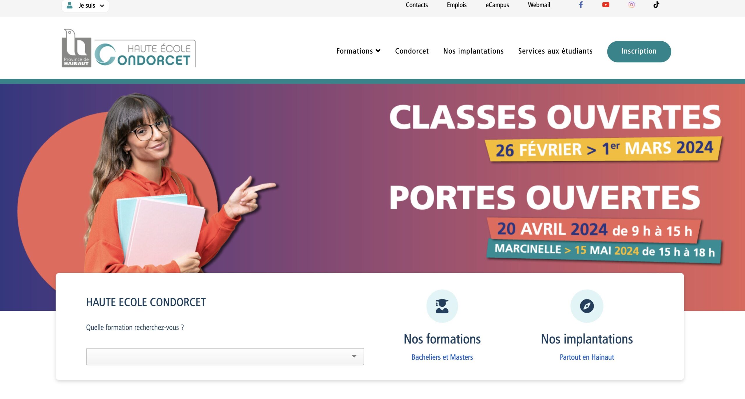 Un tout nouveau site pour la Haute Ecole Provinciale de Hainaut ...